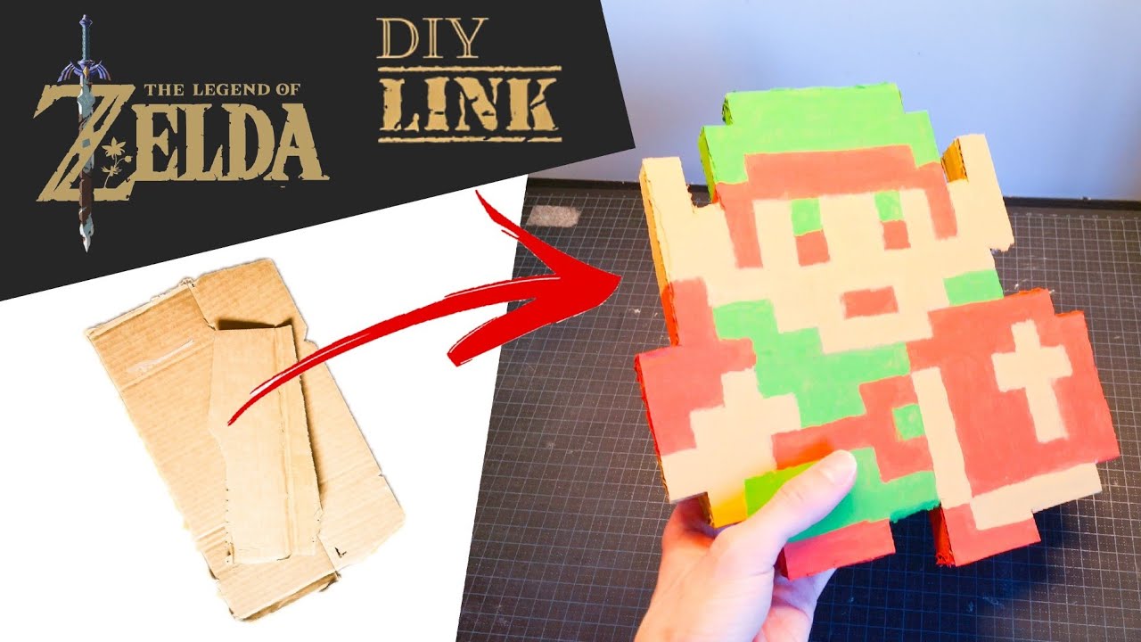 Cardboard 8-bit Link!? From the legend of zelda - YouTube