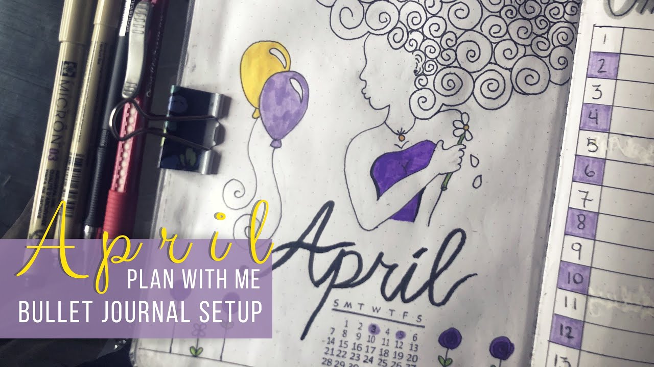 Plan With Me - April 2019 Bullet Journal Setup - YouTube