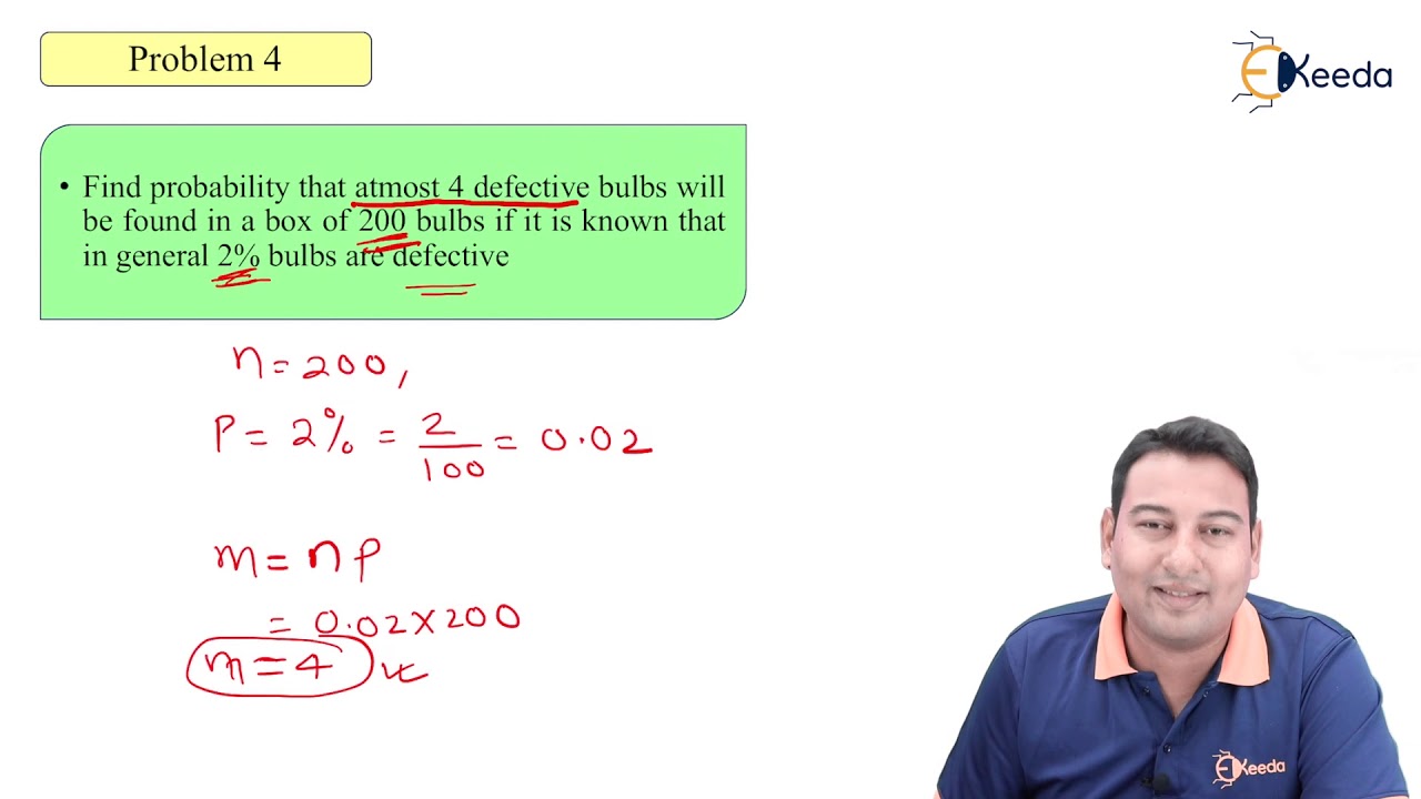 Poisson Distribution Problem 4 - Probability Distribution - Engineering ...