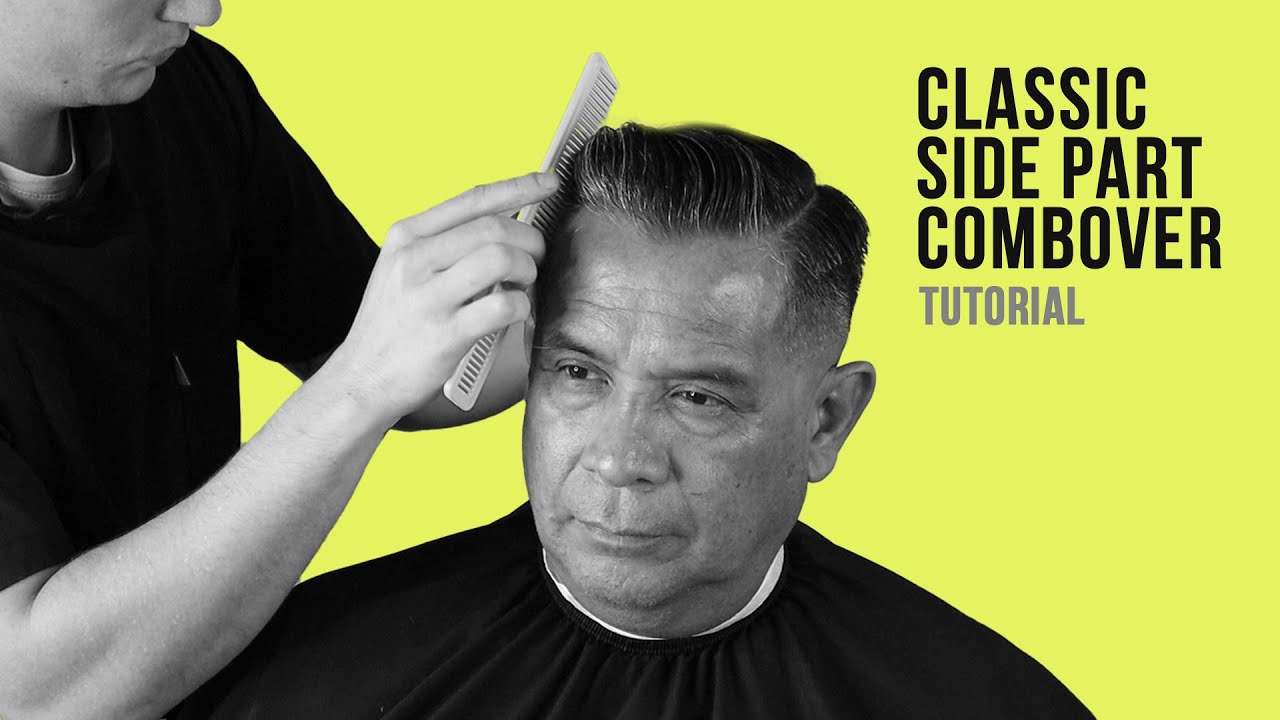 Classic Side Part Combover w/Fade - Haircut Tutorial - YouTube