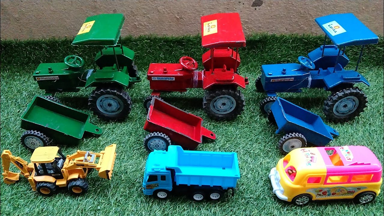 mini tractors and trolleys shifting jcb,van and lorry video Kiran Toys ...
