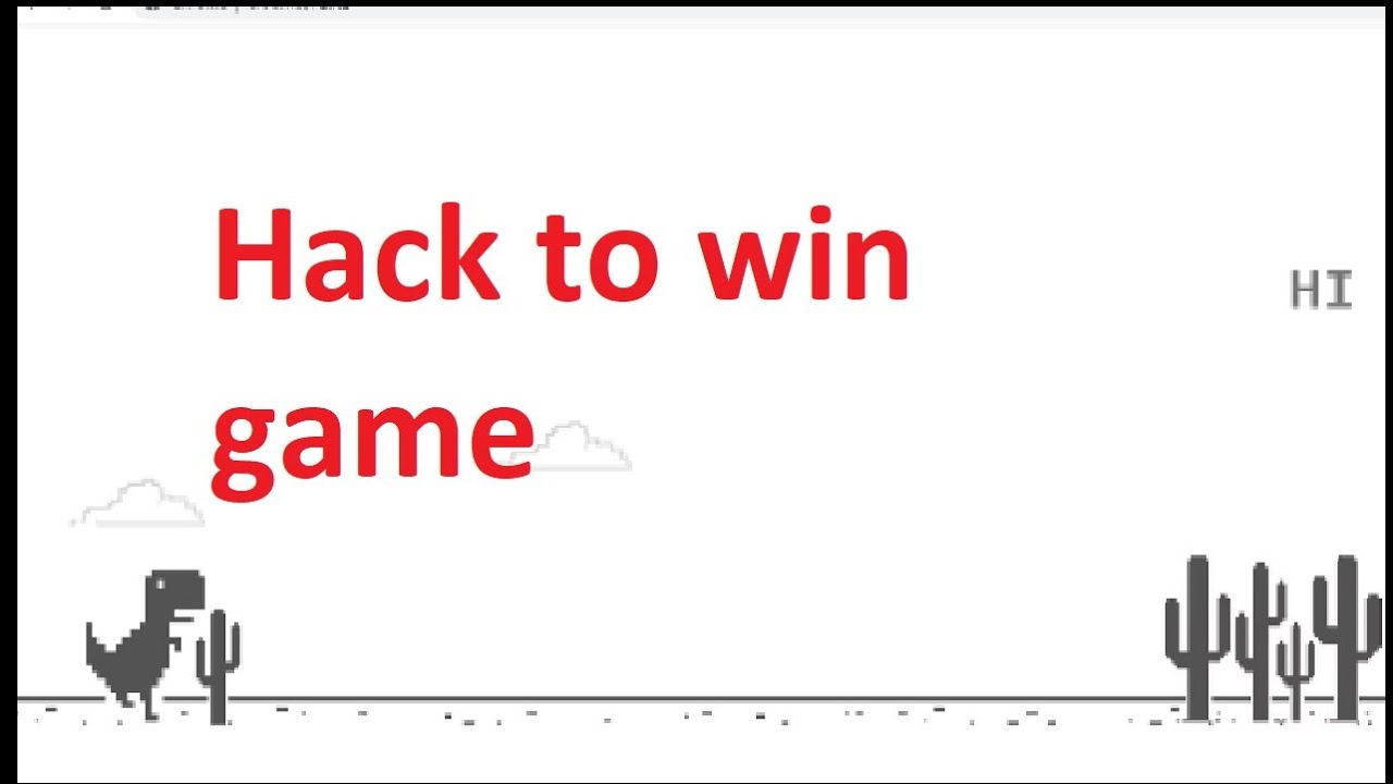 How To Win Dinosaur Game In Chrome Javascript Hack Youtube