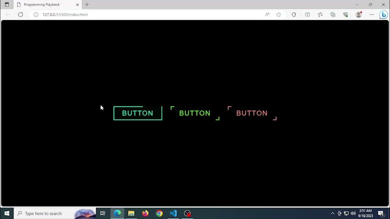 Button Hover Effect Css Html And Css Programming Playbook Youtube