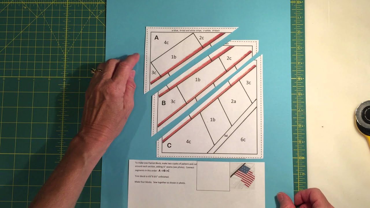 How To Paper Piece a Combination Block Step 1 with Made By Marney - YouTube