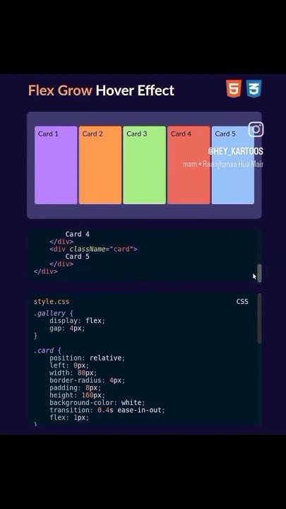 Cards Hover Effect With Css Css Htmlcss Coding Css3 Html