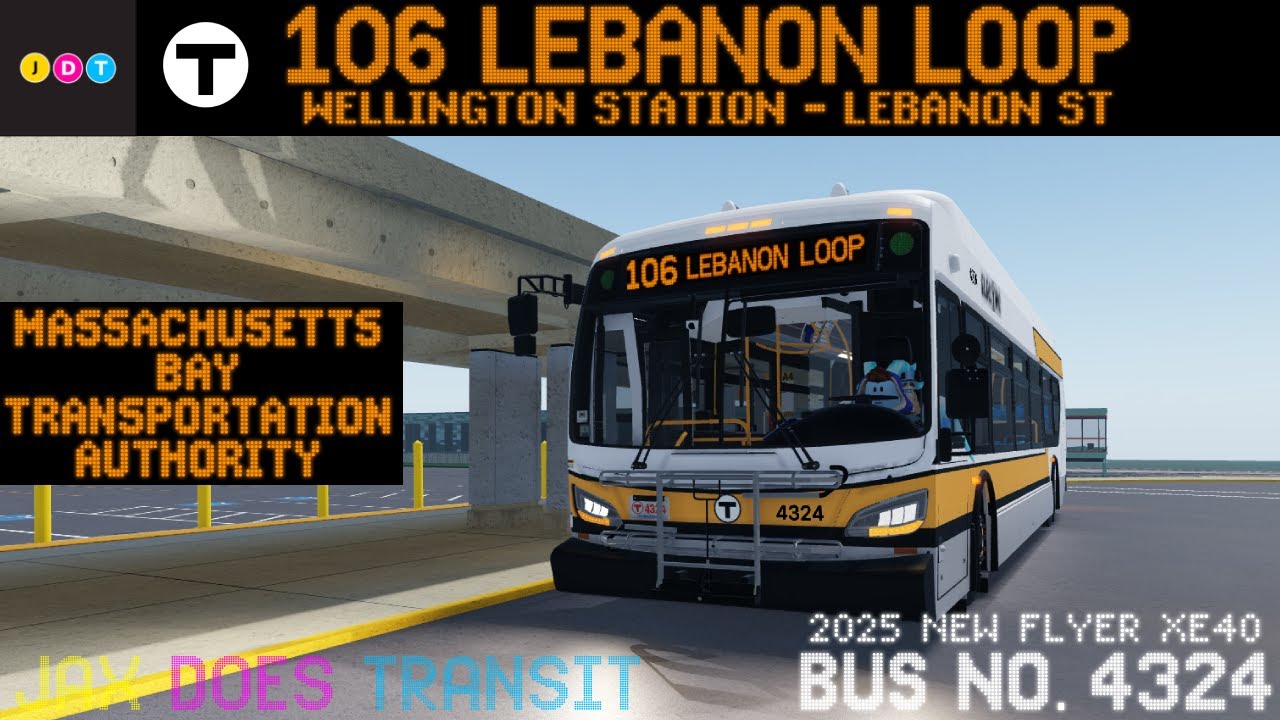 [ROBLOX] Boston Bus Simulator | 106 Lebanon Loop | 4324 - YouTube