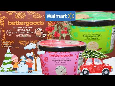 BetterGoods (Walmart) Hot Cocoa Ice Cream Bites, Spiced Apple Pie & Peppermint Dream Ice Cream