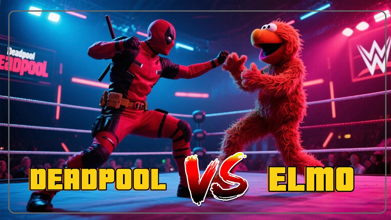 Deadpool vs Elmo – The Legend vs the Red Menace! 💀🔴🤣 - YouTube