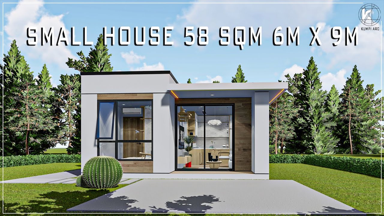 SMALL HOUSE 58 Sqm 6m x 9m - YouTube
