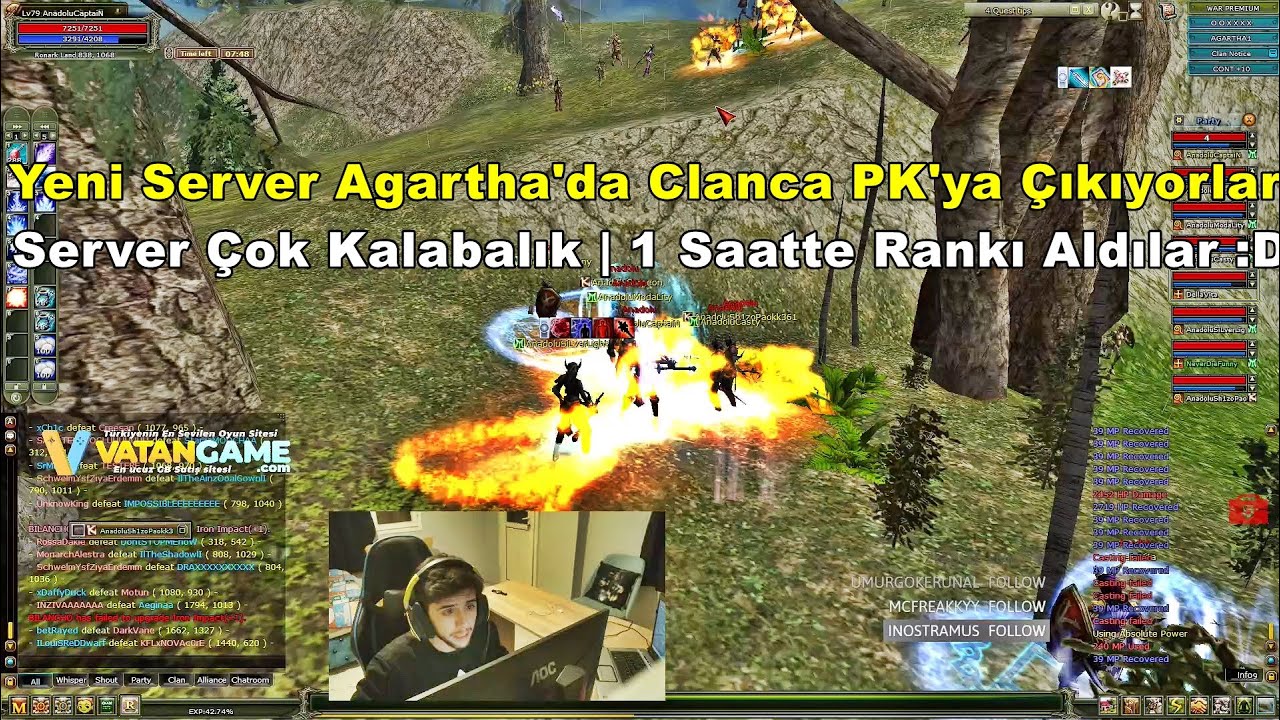 Anadolu - Agartha Serverında Mage Ekibiyle PK'ya Çıkıp Clanca Ranka ...