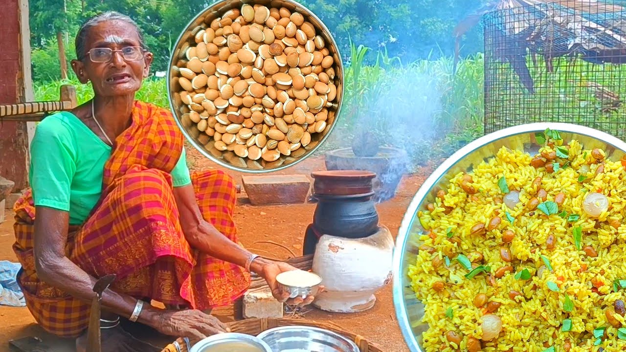 Village grandma cooking Avarai Paruppu / Bellar Dhall Rice cooking in ...