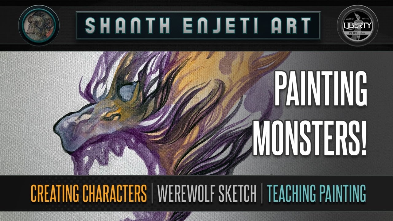 🔴 LIVE! Painting & Chat! SHANTH ENJETI ART! - YouTube