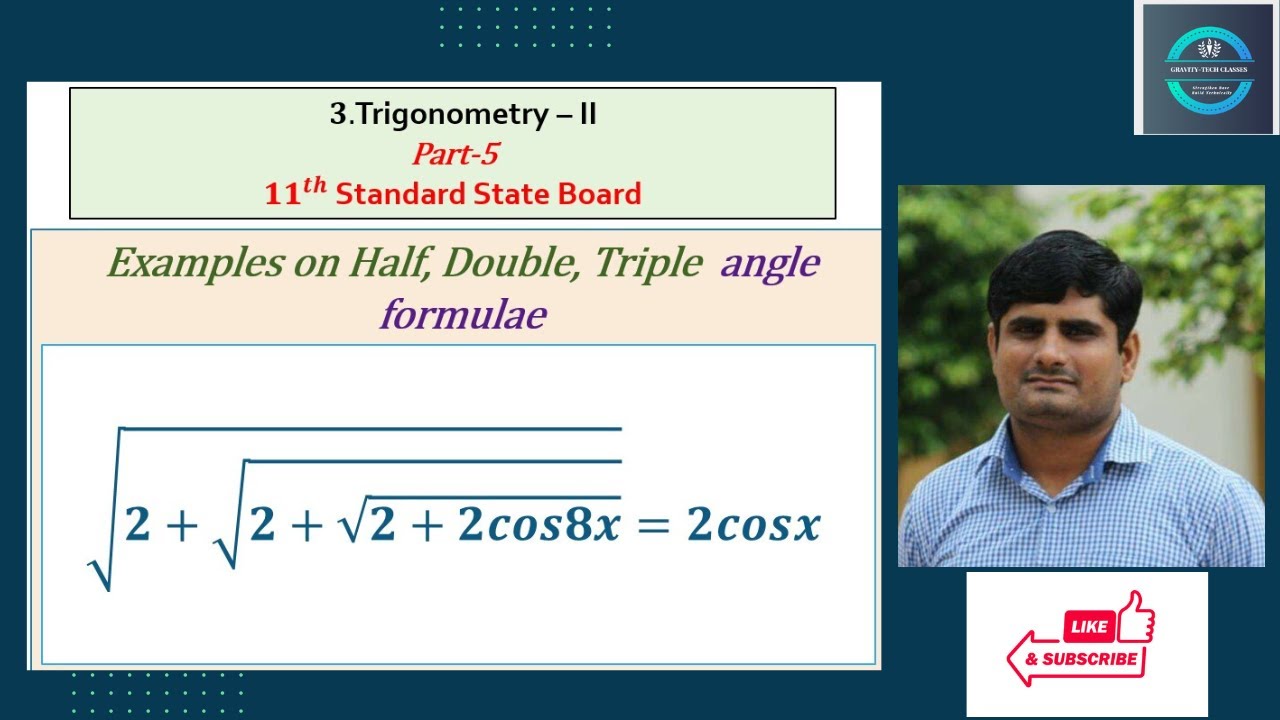 Trigonometry II | Examples - Half Angle, Double Angle and Triple Angle ...