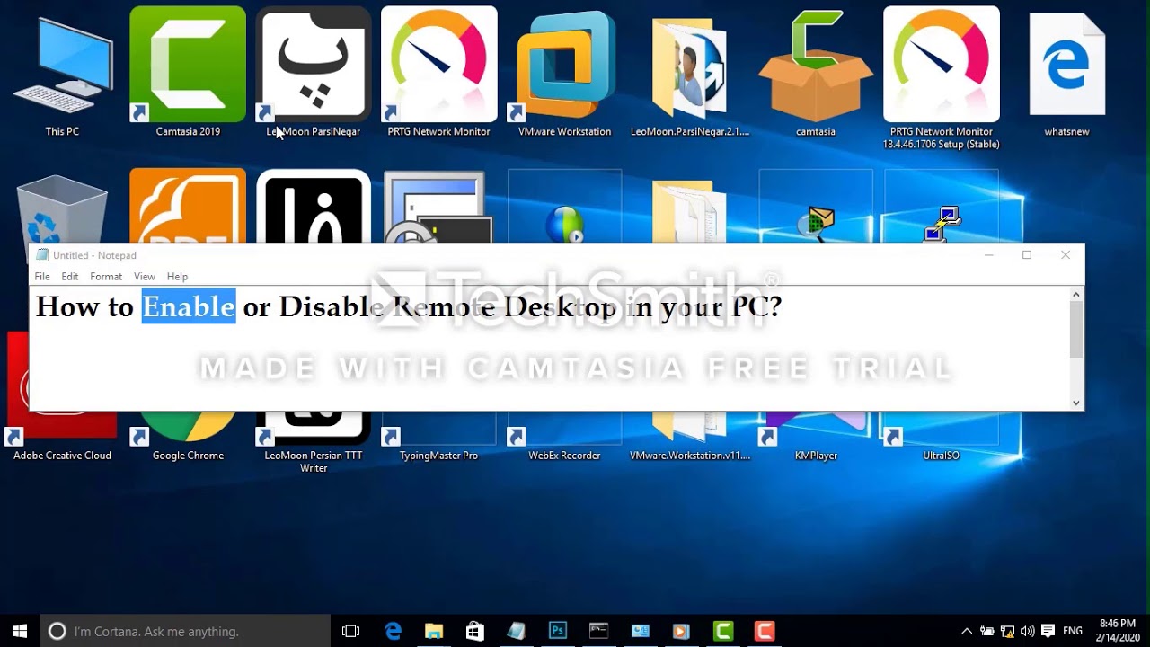 How to Enable or Disable Remote Desktop in your PC? - YouTube