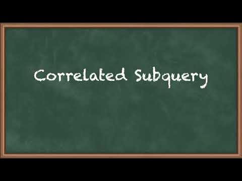 Correlated Subquery-Data Base Management System-Hindi - YouTube