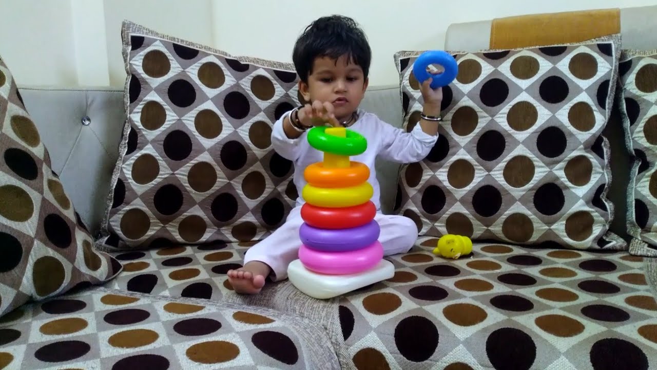 Baby playing with rings | playing with stacking ring toy | playing ...