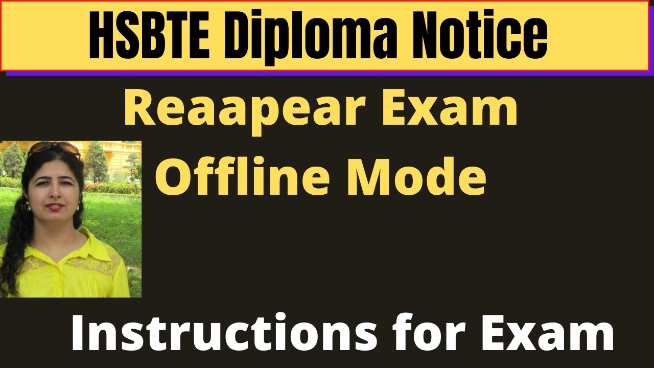 HSBTE Exam 2020 offline mode | hsbte diploma exam instructions 2020 ...
