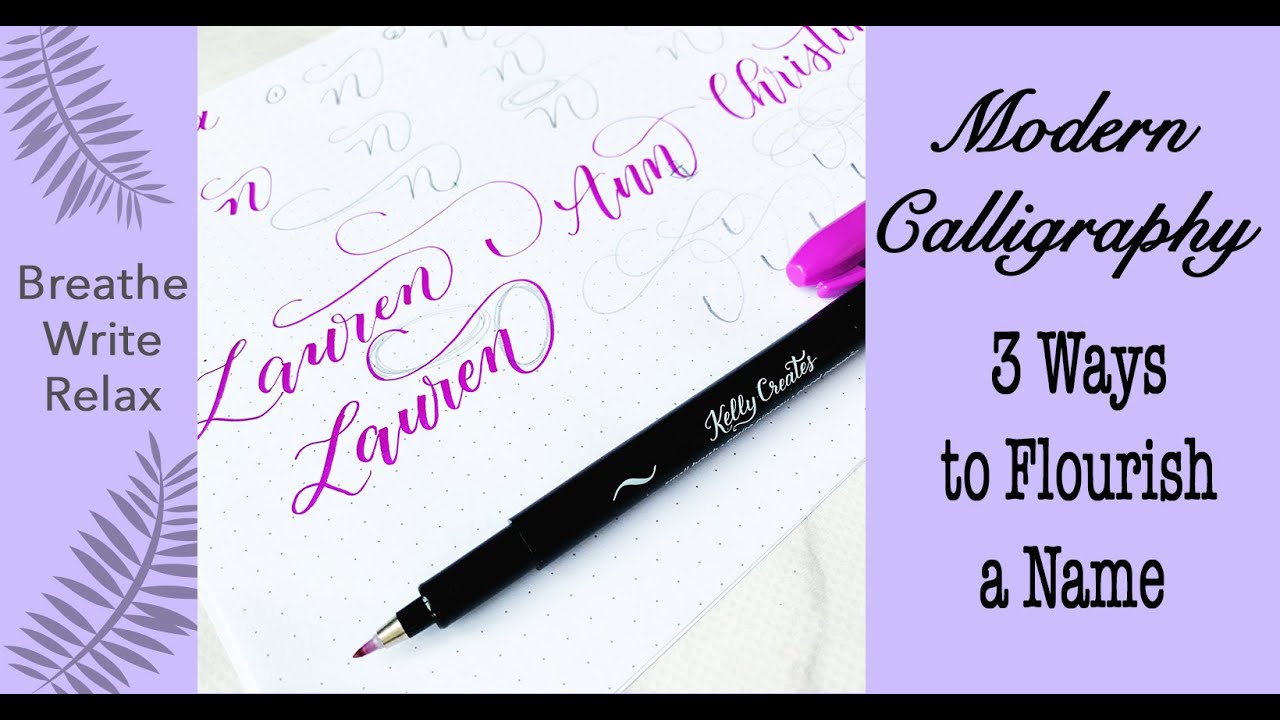 3 Ways to Flourish a Name - YouTube