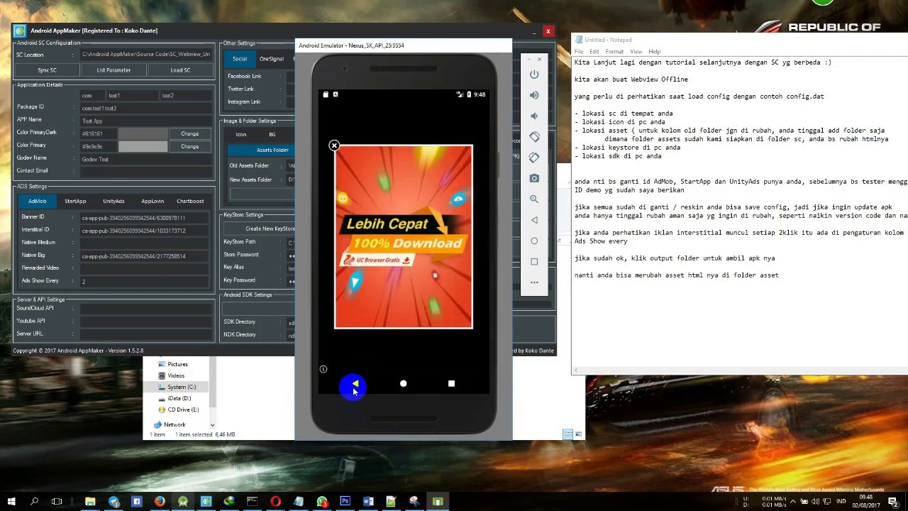 Android AppMaker : Create an app Webview Offline (Membuat Aplikasi Webview Offline ) - YouTube