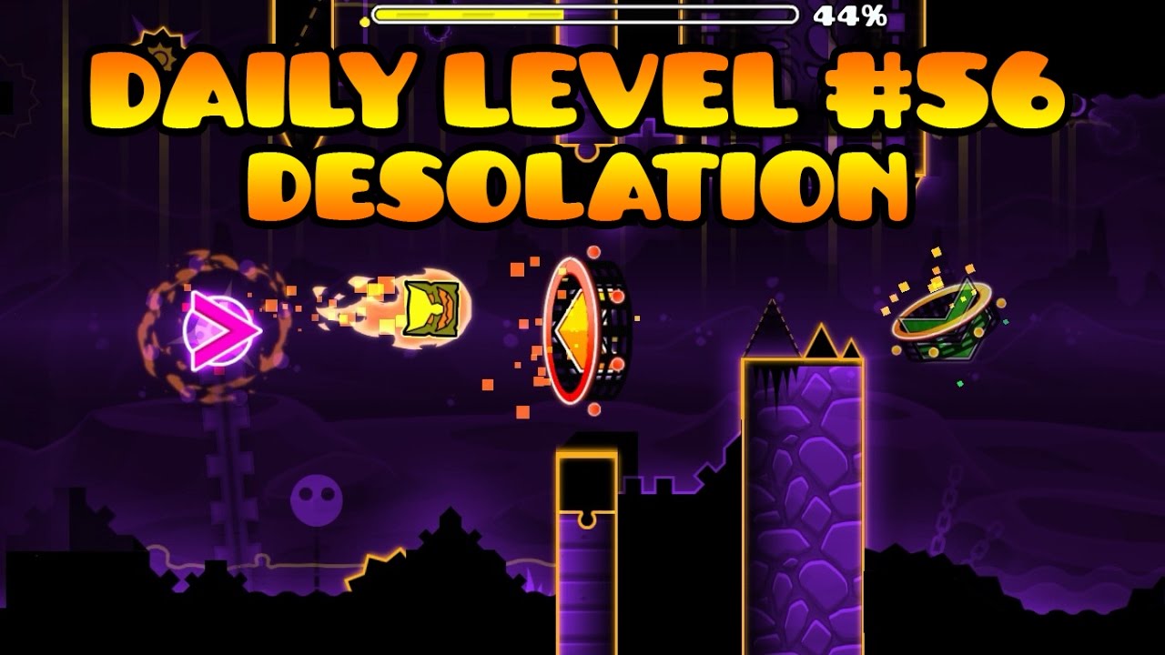 Geometry Dash [2.1] - Daily level #56 - Desolation by HaoN - YouTube