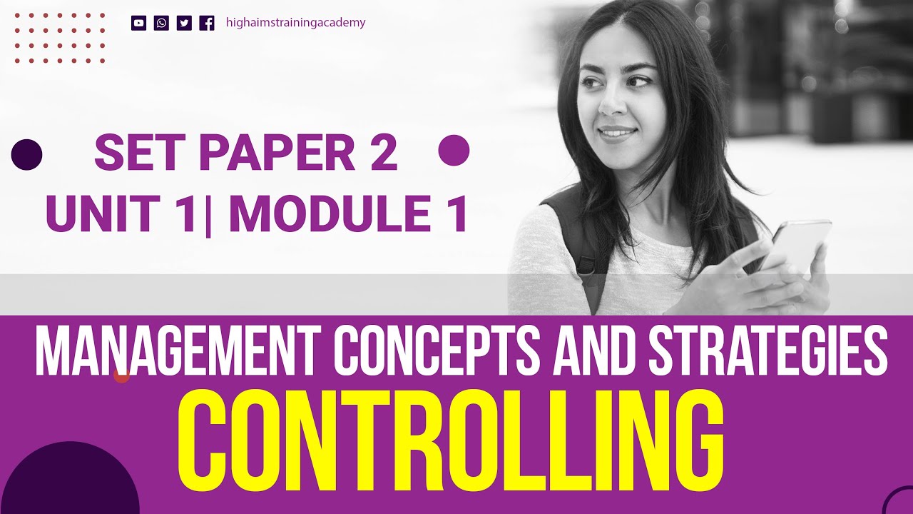 SET EXAM | Paper 2 | CONTROLLING | Management concepts and strategies ...