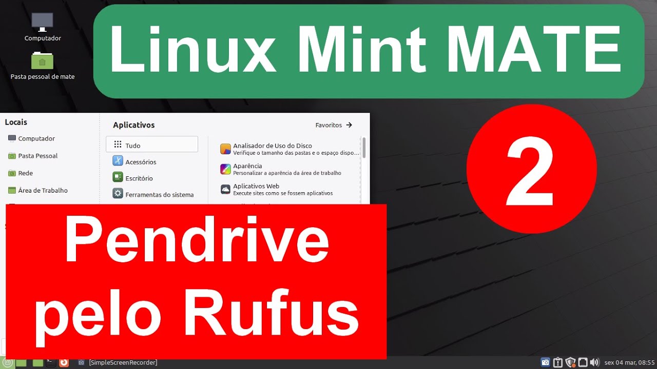 2- Criar pendrive de boot do Linux Mint Mate pelo Rufus. - YouTube