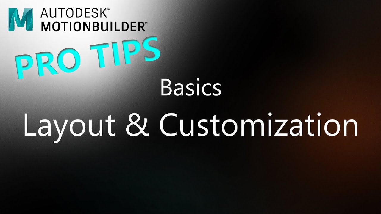 MotionBuilder ProTips - Basics - Layout and Customization - YouTube