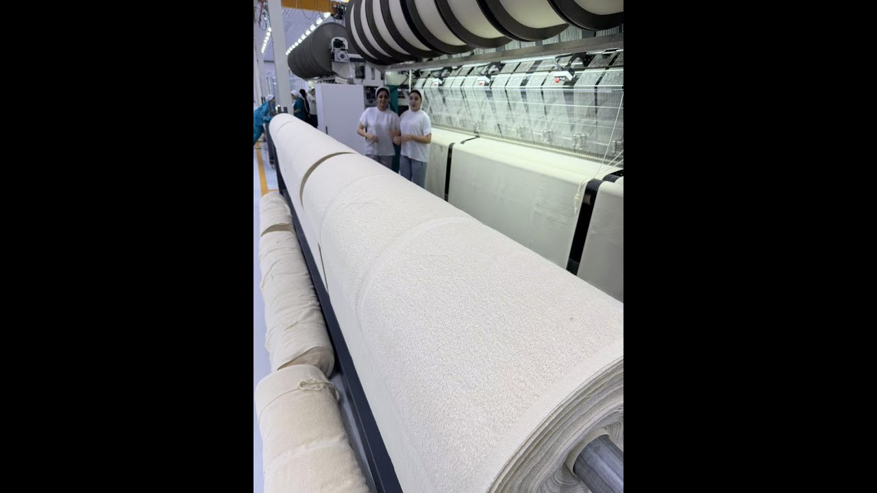 Cotton Towel Machine | TS4C Cotton Towel Warp Knitting Machine - YouTube