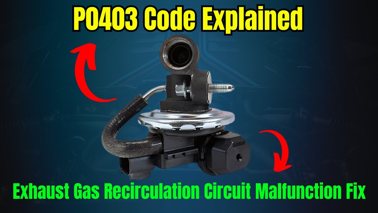 P0403 Code Explained: Exhaust Gas Recirculation Circuit Malfunction Fix ...