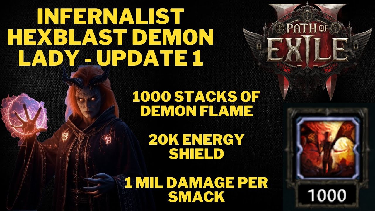 PoE 2 - Hexblast Infernalist Demon Lady Update - YouTube