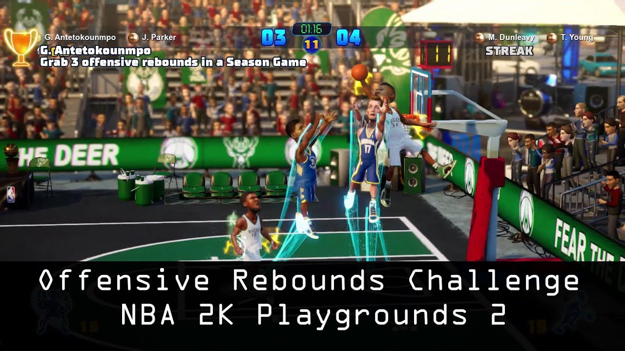 How to do the "Grab offensive rebounds challenge" NBA 2K Playgrounds 2 ...