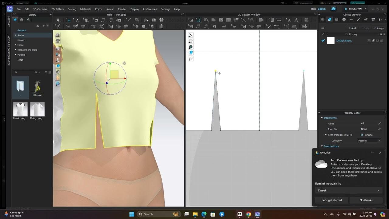 How to add dart in clo3d/marvelous - YouTube