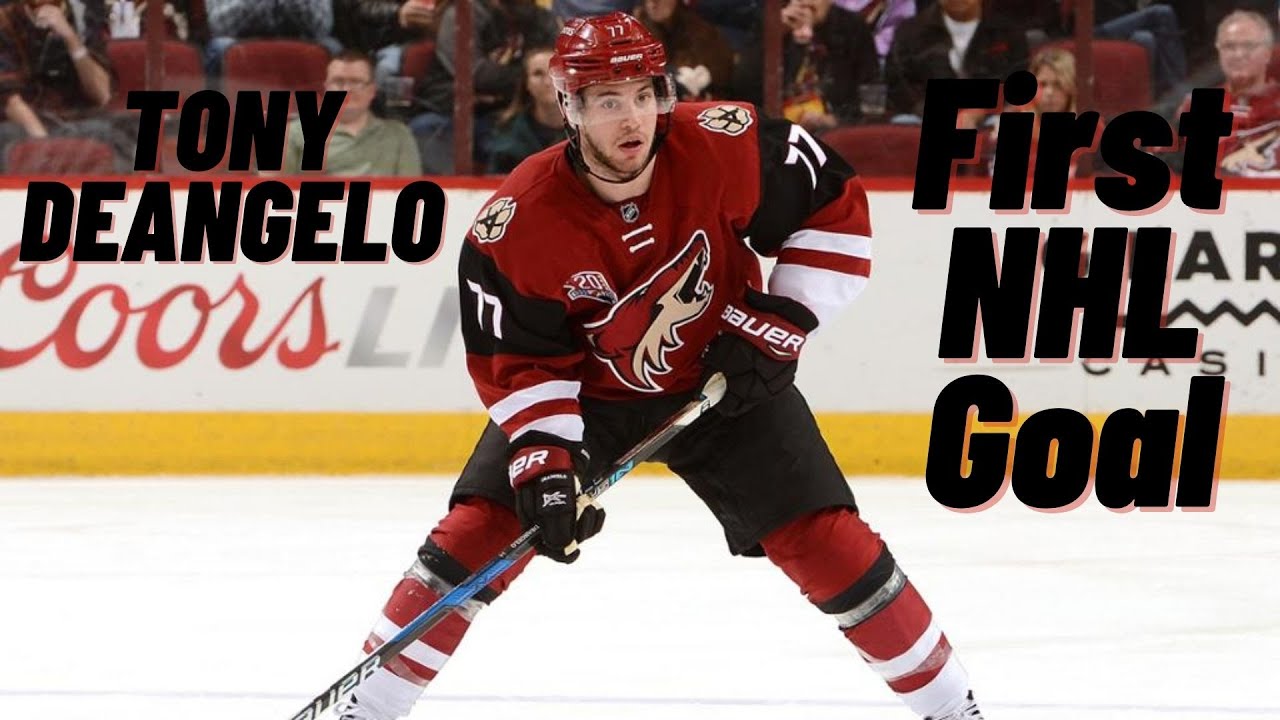 Tony DeAngelo #77 (Arizona Coyotes) first NHL goal Nov 8, 2016 (Classic ...