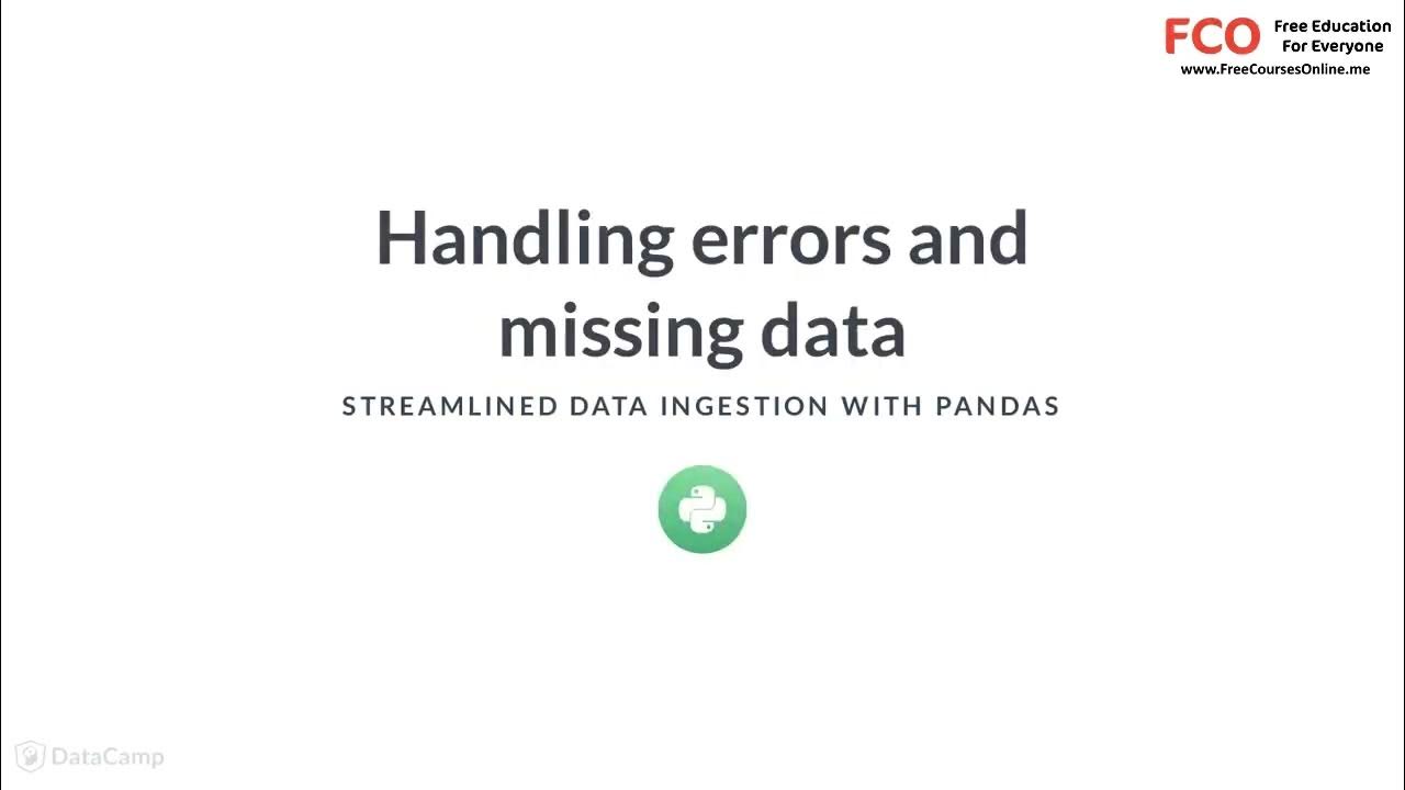 P3 Stremlined Data Ingestion With Pandas - YouTube