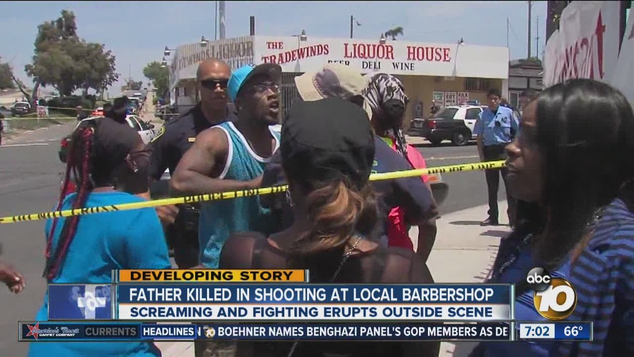 Emotions run high after barbershop owner fatally shot - YouTube