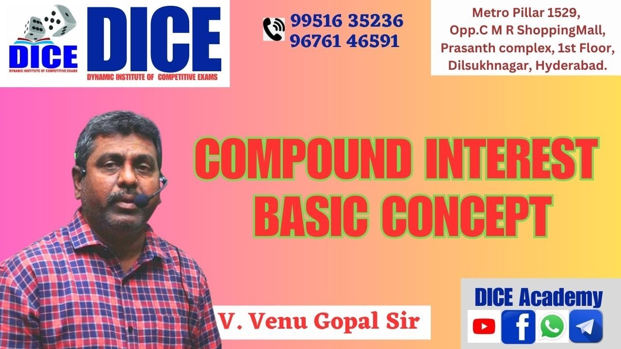 COMPOUND INTEREST BASIC CONCEPT || DICE ACADEMY HYD - YouTube
