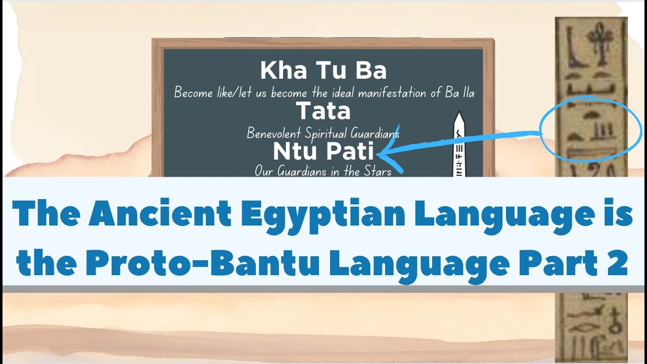 The Ancient Egyptian Language Is The Proto-Bantu Language, Huwa-Nofuli(Hw-nfr/nfl)'s Papyrus ...