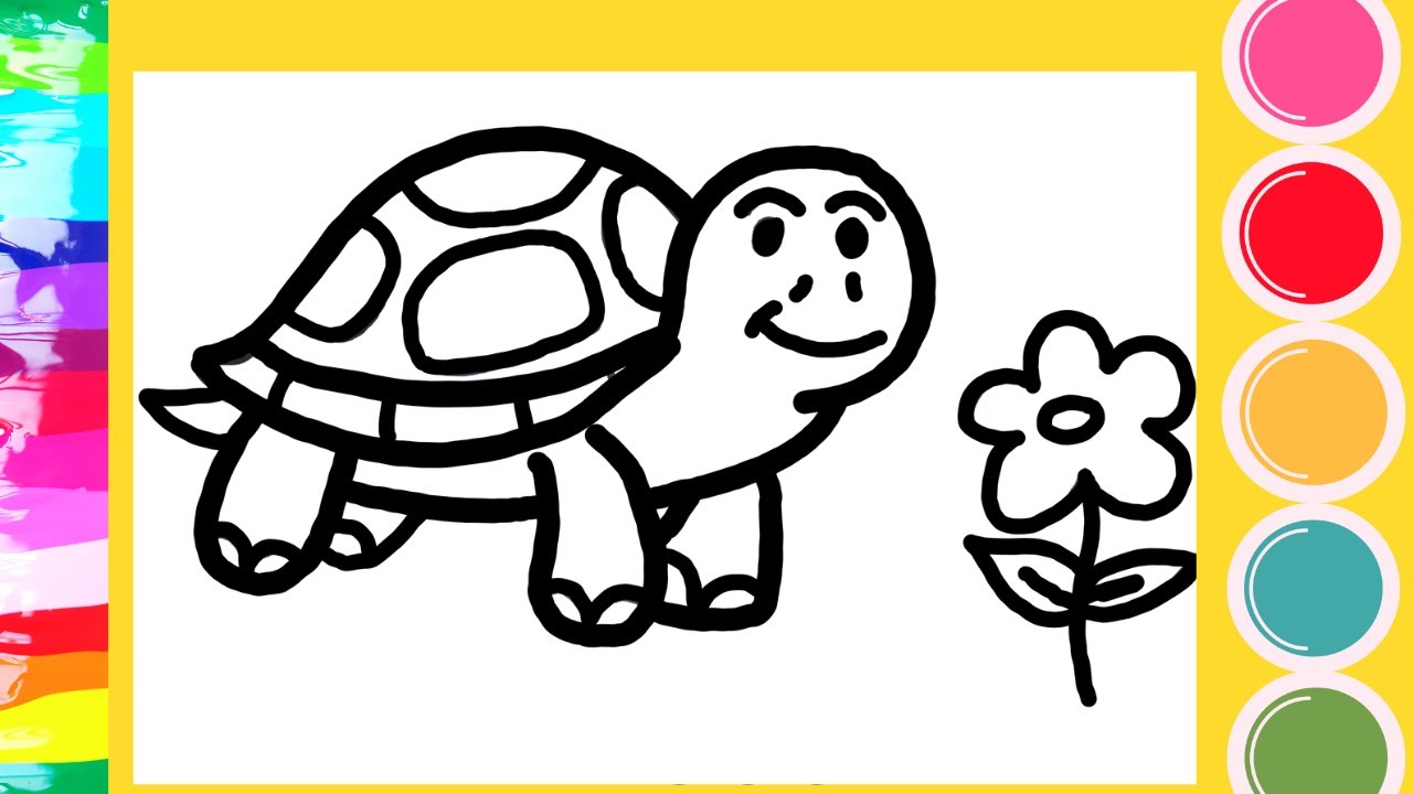 How to Draw Heart Tortoise for Kids ️🍪 - YouTube