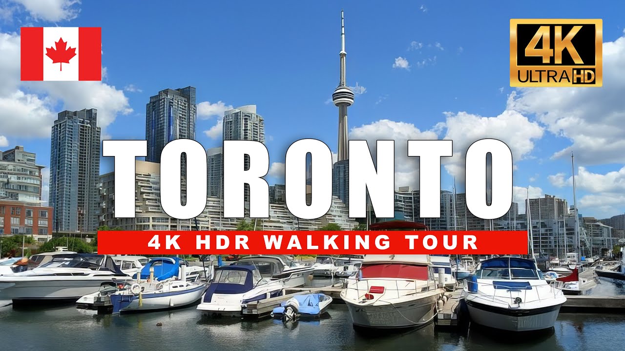π¨π¦ Summer In Toronto 4k Walking Tour Downtown Harbourfront Walk 4k