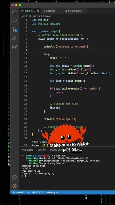 Rust Macros - CLI Prompt [3/3] #programming #rustlang - YouTube