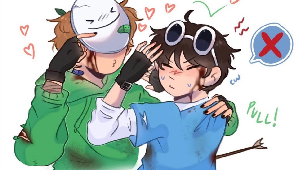 Dream desperately giving kisses to George - YouTube