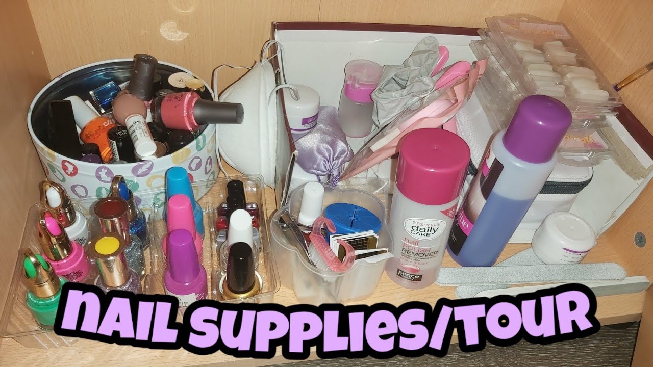 Showing my nail supplies!!😍 {Nail Drawer Tour} 2020 - YouTube