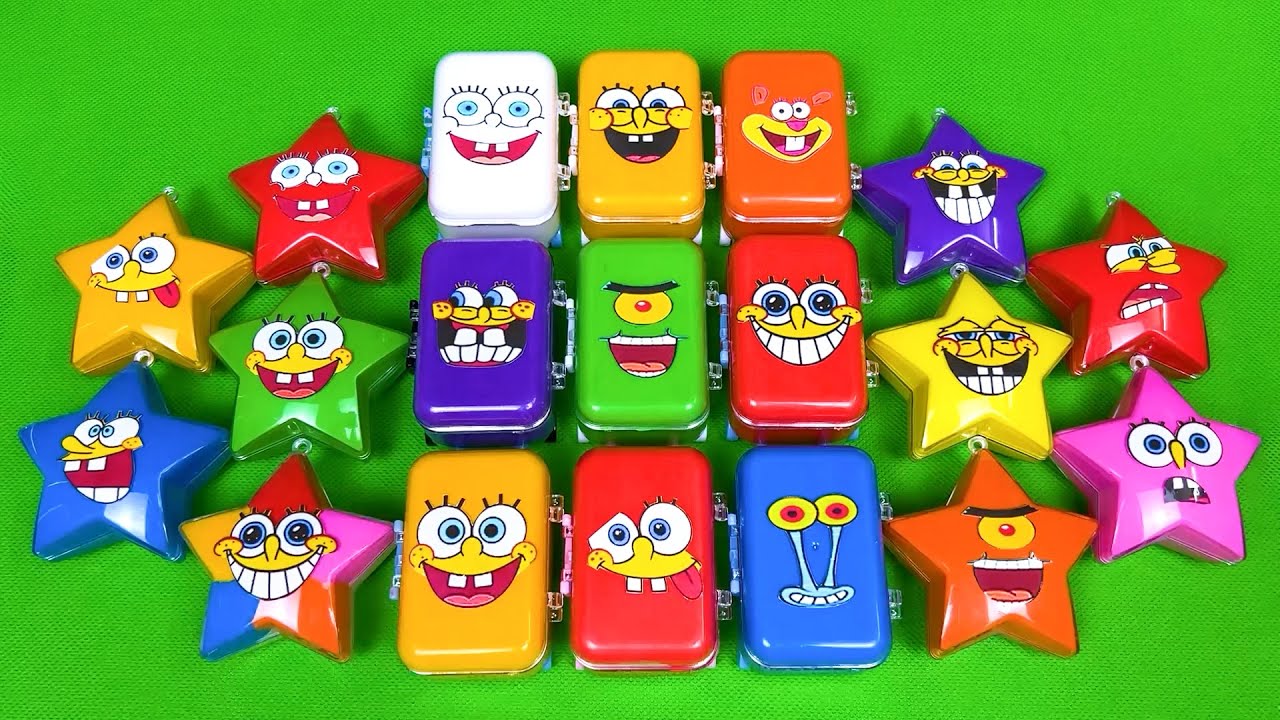 Looking For SpongeBob CLAY with SLIME Coloring: Krabs, Gary, Sandy ...