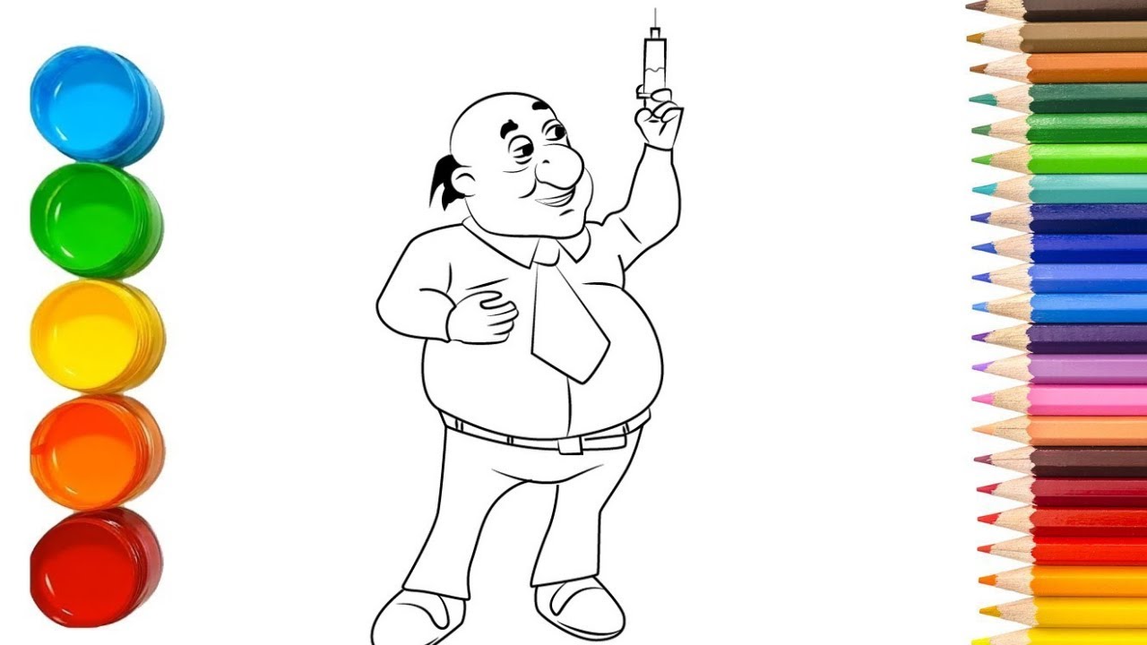 Dr. Jhatka Drawing | Motu Patlu | Dr. Jhatka From Motu Patlu # ...