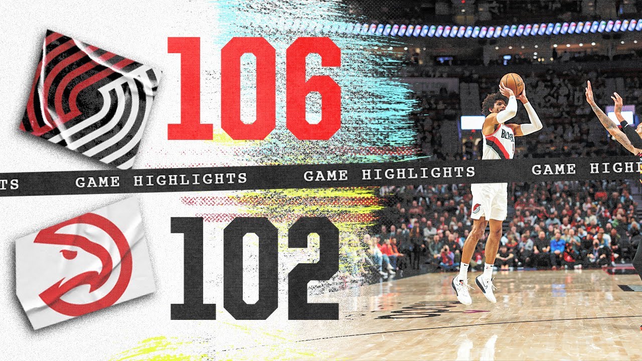 Portland Trail Blazers 106, Atlanta Hawks 102 | Game Highlights | March ...