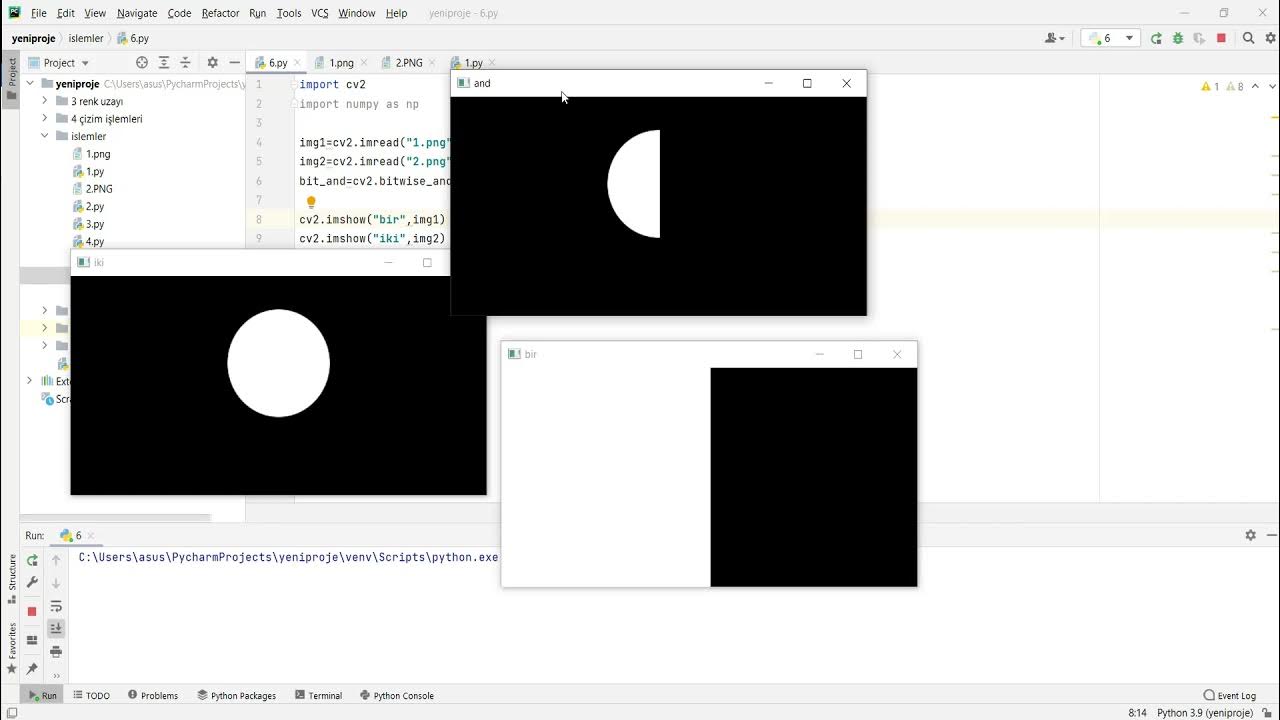 16 Opencv Bitwise İşlemleri Youtube