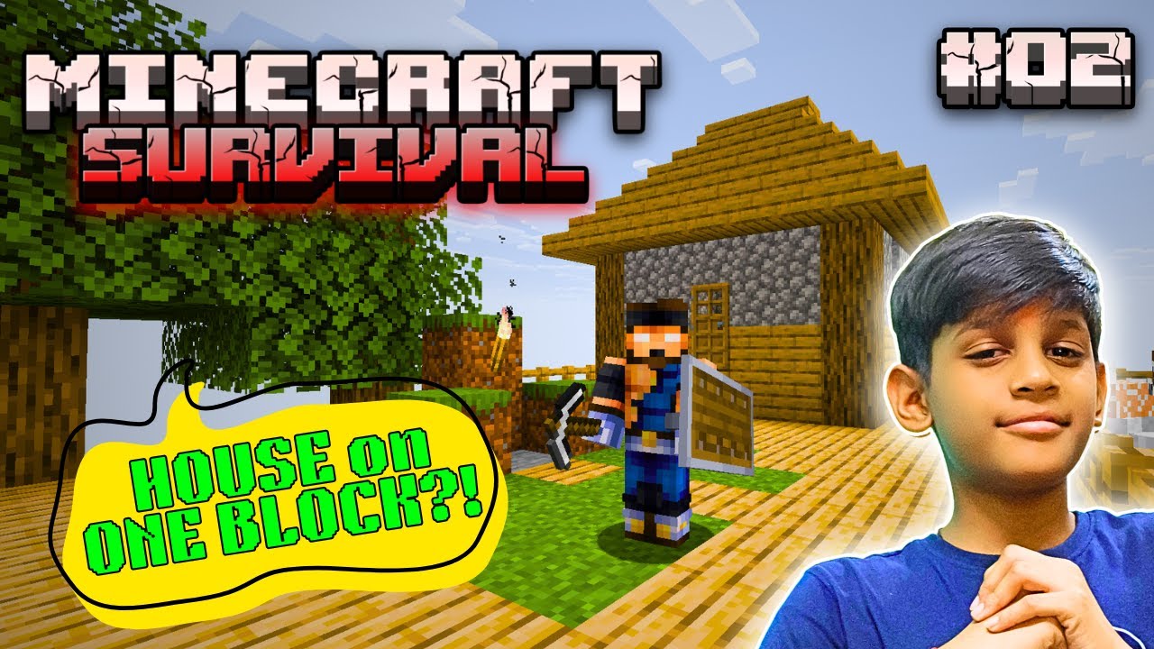 House on One Block!! | MINECRAFT SERIES EP-02 | ONE BLOCK MINECRAFT ...