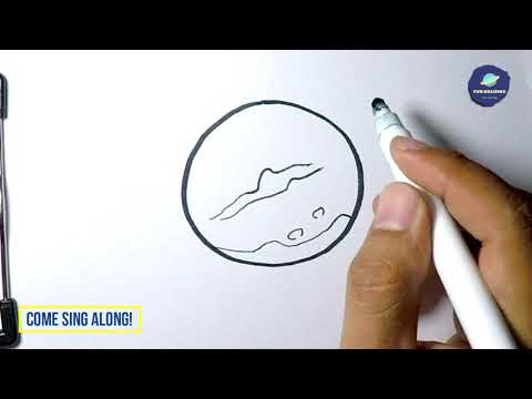 How to Draw Mars planet - YouTube
