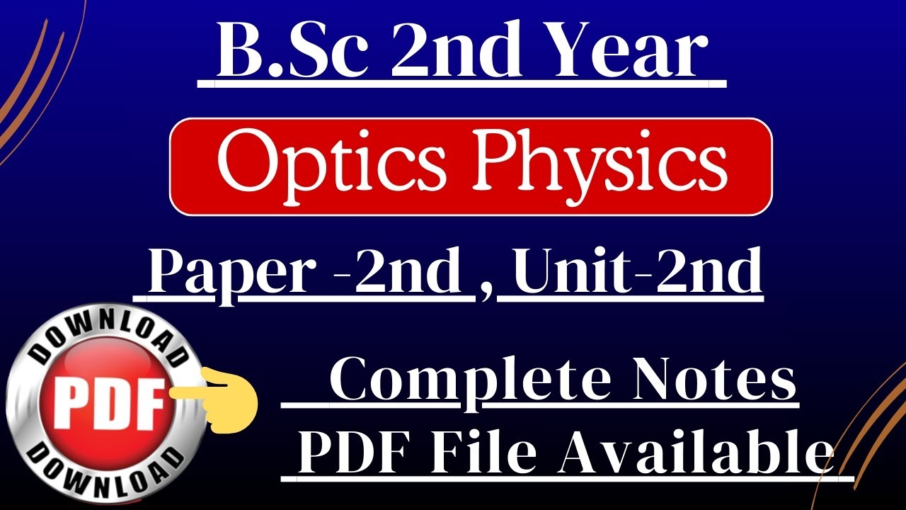 Optics Physics (Unit-2nd) Optical Aberration & Dispersion | B.Sc 2nd ...