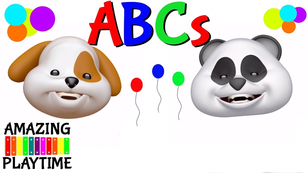 Alphabet Songs for Children Nursery Rhymes - Animoji Animals (So cute ...